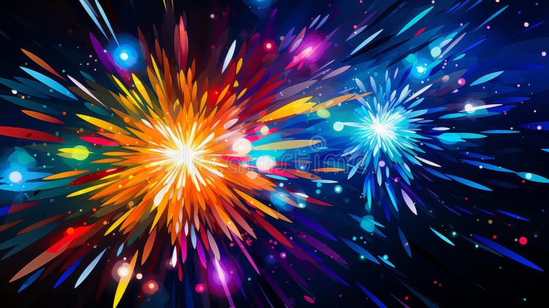 Modern Geometric Firework Designs with Bold Shapes and Abstract ...