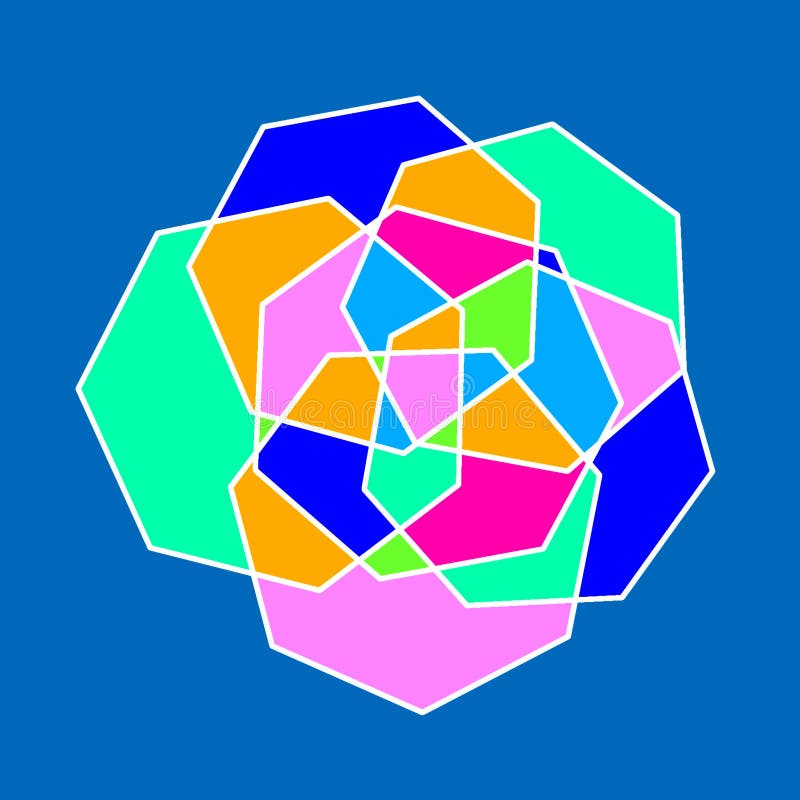 Modern Geometric Graphic Design. Bitmap Illustration Stock Illustration ...