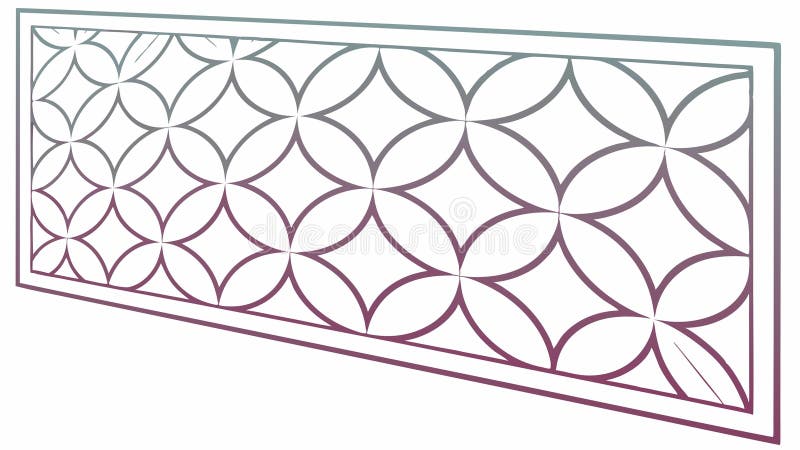 Modern Geometric Grille Design - Abstract Decorative Screen, Vector ...