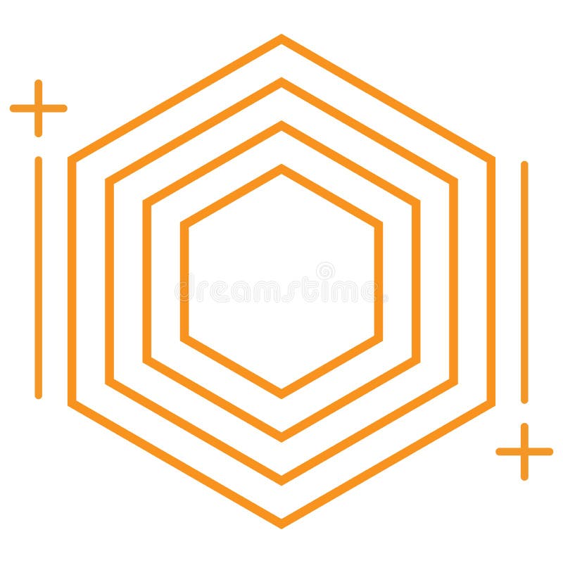 Modern Geometric Hexagonal Shape Design Stock Vector - Illustration of ...