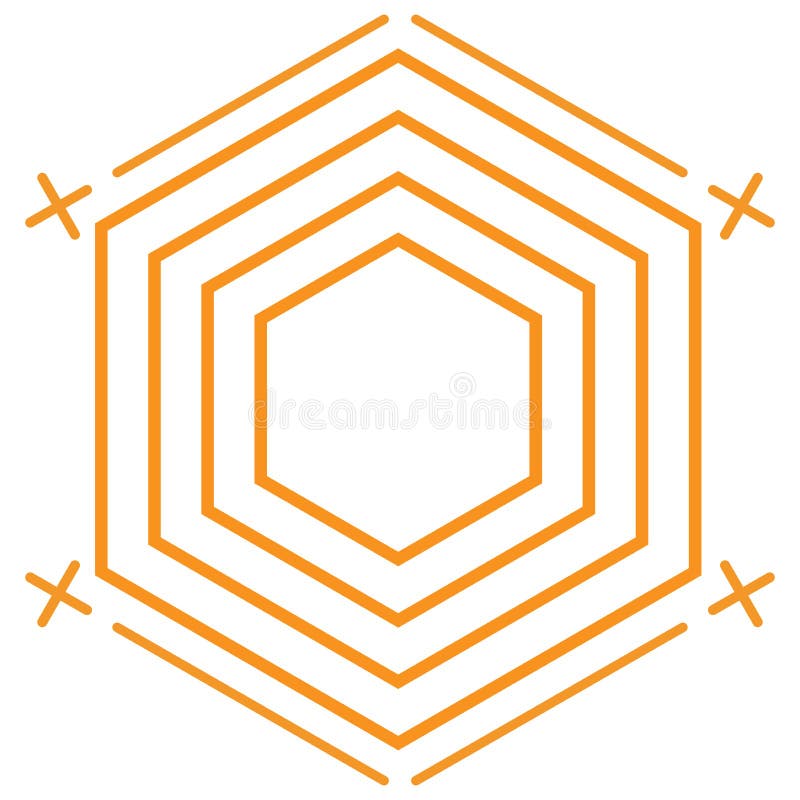 Modern Geometric Hexagonal Shape Design Stock Vector - Illustration of ...