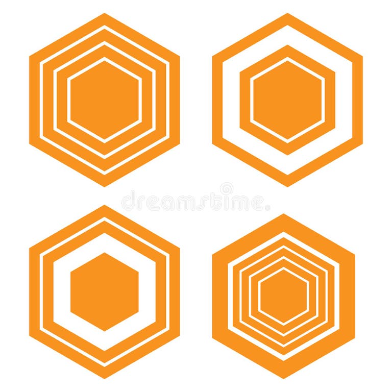 Modern Geometric Hexagonal Shape Design Stock Vector - Illustration of ...