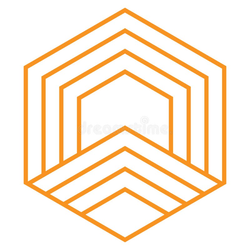 Modern Geometric Hexagonal Shape Design Stock Vector - Illustration of ...