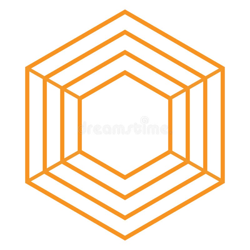 Modern Geometric Hexagonal Shape Design Stock Vector - Illustration of ...