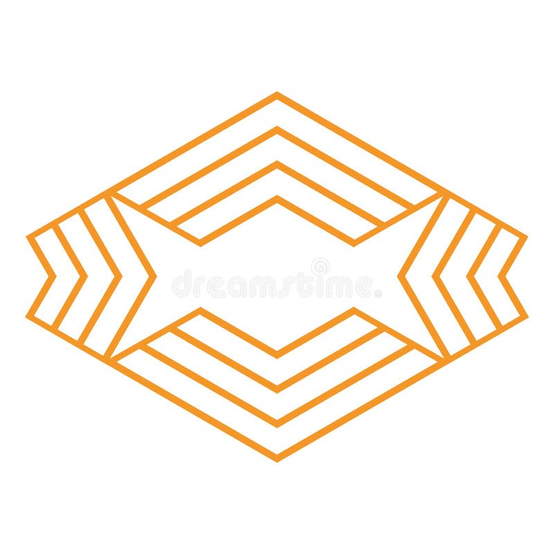Modern Geometric Hexagonal Shape Design Stock Illustration ...