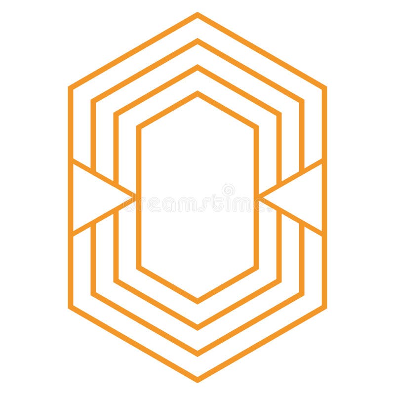 Modern Geometric Hexagonal Shape Design Stock Vector - Illustration of ...