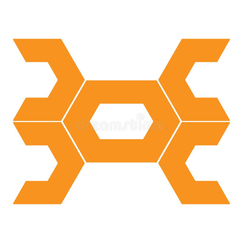 Modern Geometric Hexagonal Shape Design Stock Vector - Illustration of ...