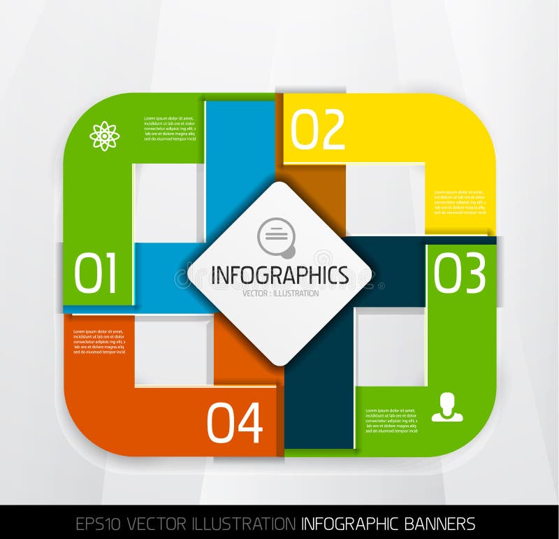 Infographic Design Template with Paper Tags Stock Vector - Illustration ...