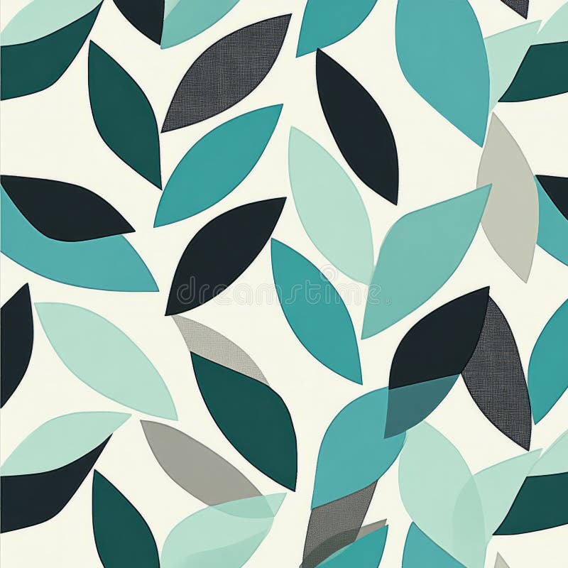 A Modern Geometric Leaf Illustration with Angular, Sharp-edged Leaves ...