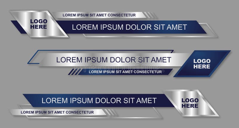 Modern Geometric Lower Third Banner Template Design. Colorful Lower ...