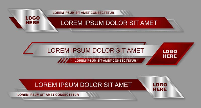 Modern Geometric Lower Third Banner Template Design. Colorful Lower ...