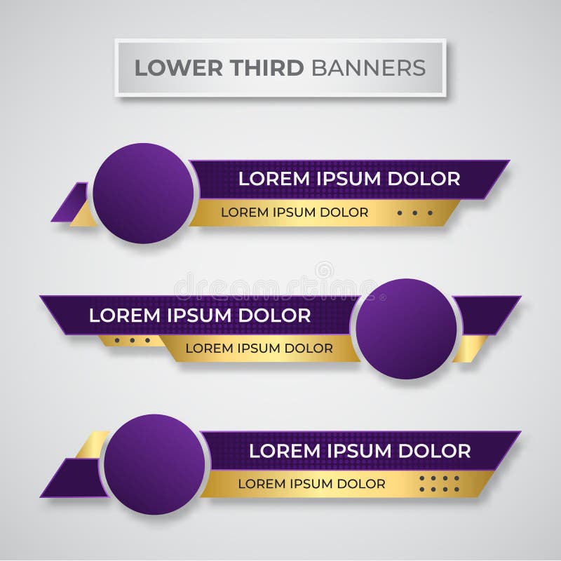 Modern Geometric Lower Third Banner Template Design. Colorful Lower ...