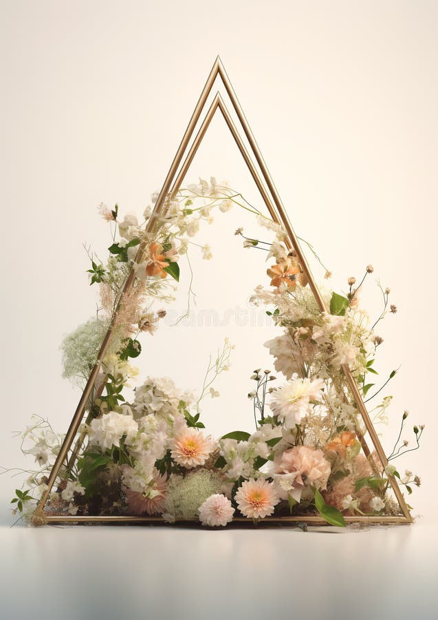 Modern Geometric Metal Wedding Arch in a Triangular Shape Boho Style ...