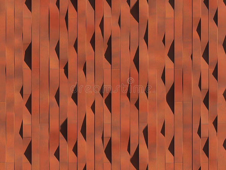 Modern Geometric Orange Wall Pattern with Vertical Strips Stock Image ...
