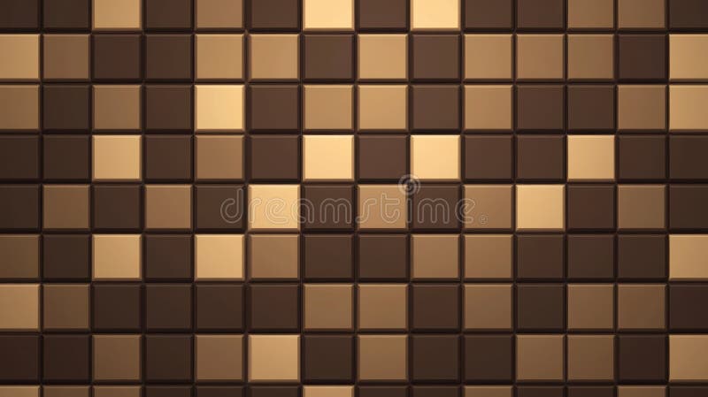 Modern Geometric Pattern Background with Golden Brown Squares Stock ...