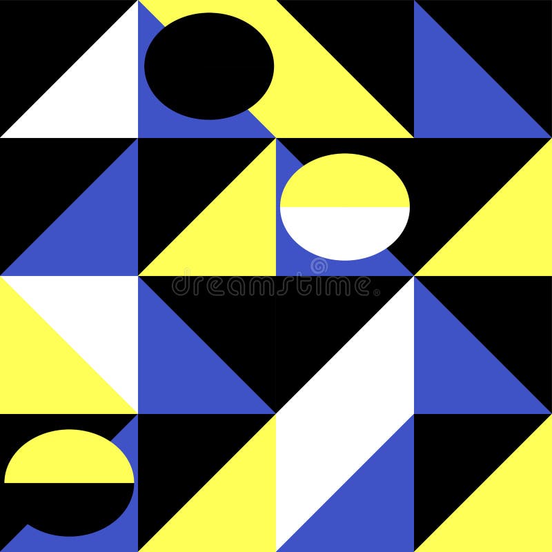Modern Geometric Pattern with Contrasting Colors Stock Vector ...