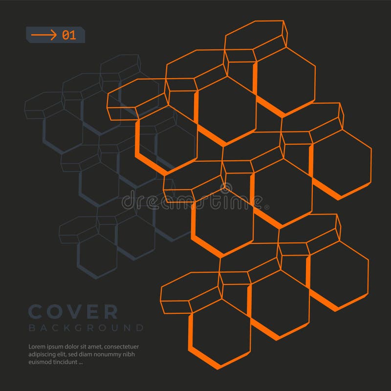 Modern Geometric Pattern Design Hexagonal Shapes Stock Illustration ...