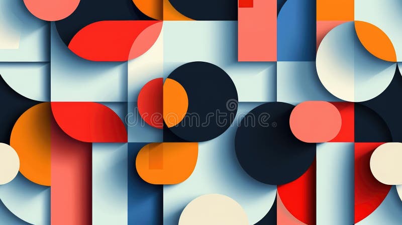 Modern Geometric Pattern Design for Textiles Stock Illustration ...