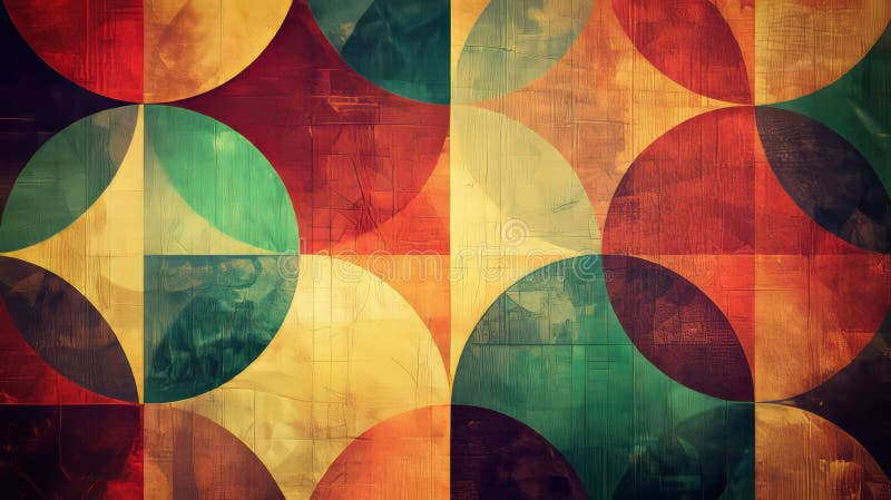 This Modern Geometric Pattern Features Vibrant Colors and a Stylish ...