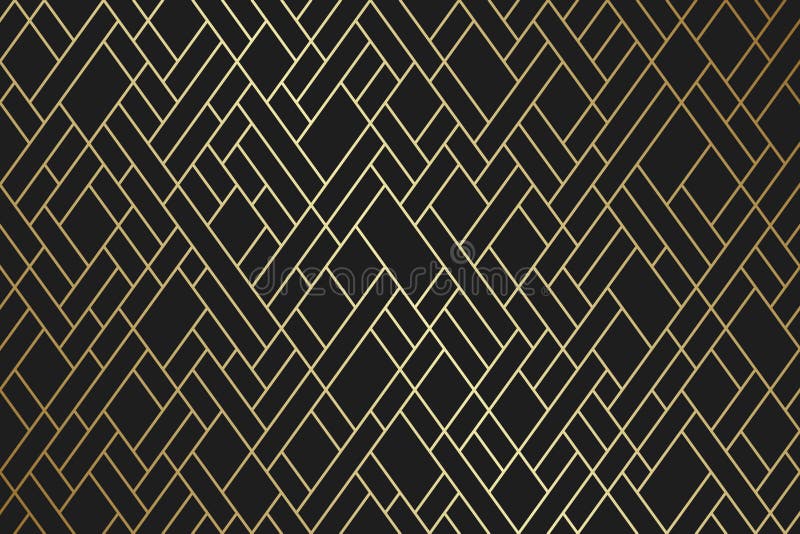 Modern Geometric Pattern with Gold Grid, Stripes and Lines, Abstract ...