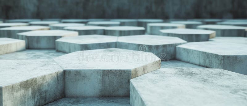 Modern Geometric Pattern with Grey Hexagonal Tiles and Subtle ...