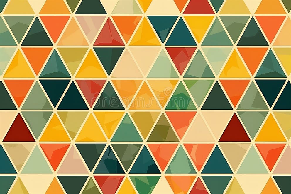 Modern Geometric Pattern with Hexagon Grid and Triangle Repeats in ...