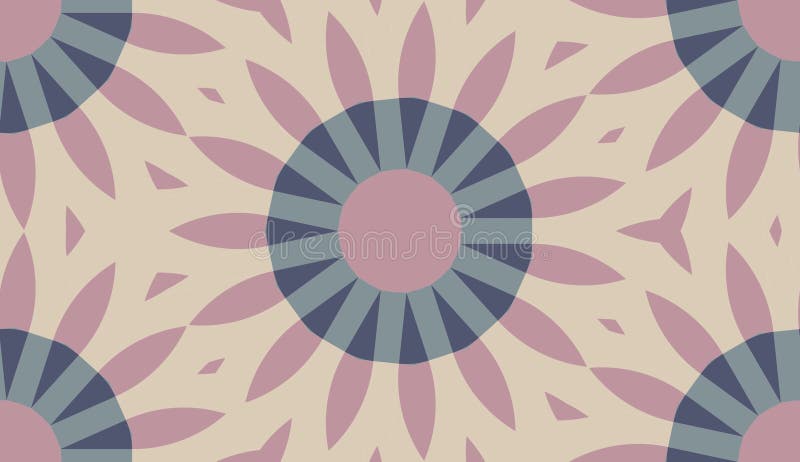 Seamless Geometric Pattern with Hexagons, Triangles, and Radiating ...
