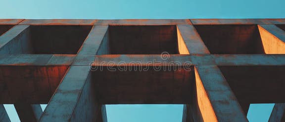 Modern Geometric Pattern with Interlocking Squares in a Minimalist ...