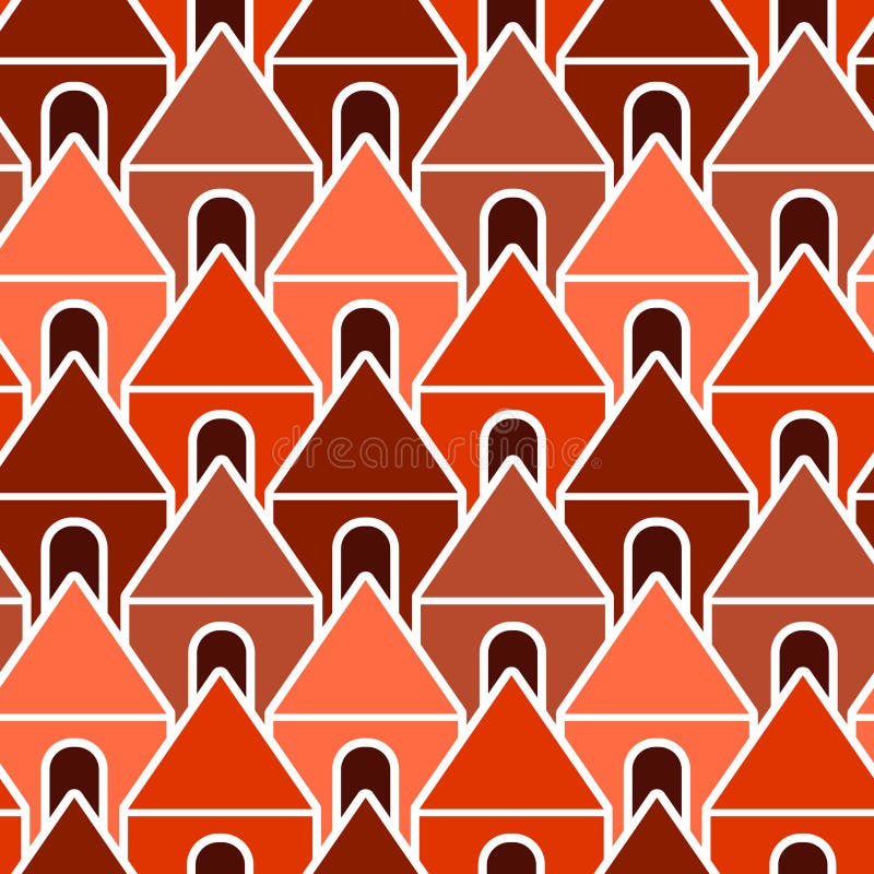 A Modern Geometric Pattern with Interlocking Terracotta and Brown ...