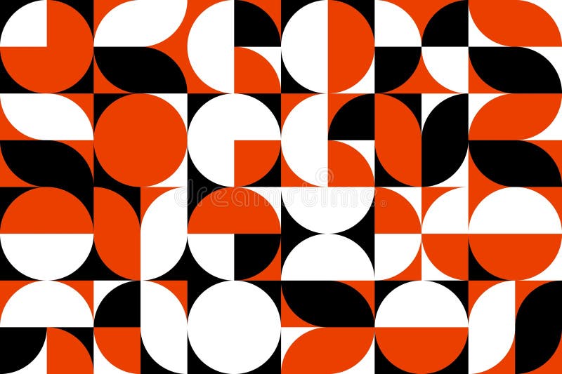 Modern Geometric Pattern Scandinavian Circle Grid Stock Illustration ...