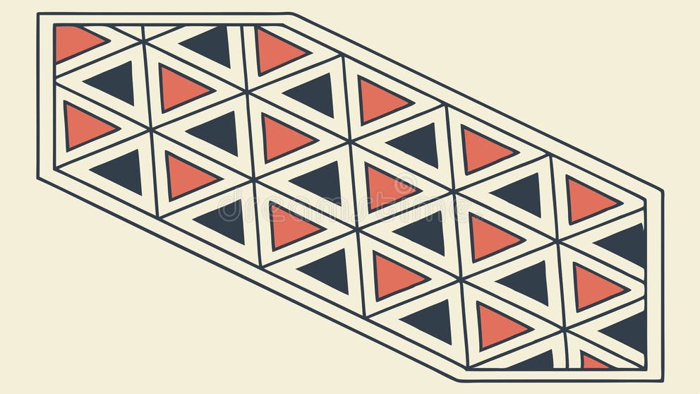 A Modern Geometric Pattern with Triangles on a Path or Border Design ...