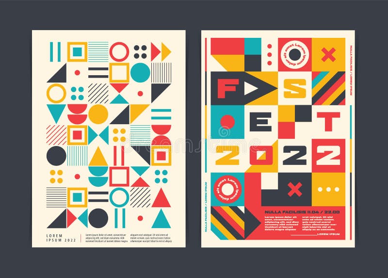 Modern Geometric Posters Template. Vector Illustration Stock Vector ...