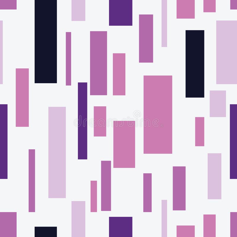 Modern Geometric Purple Rectangles on White Background Seamless Pattern ...