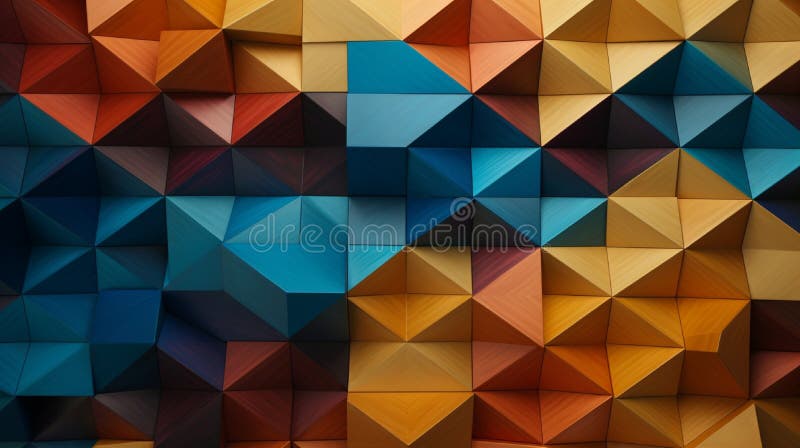 Modern Geometric Quadrilateral Mounted on Painted Madeira Developed by ...