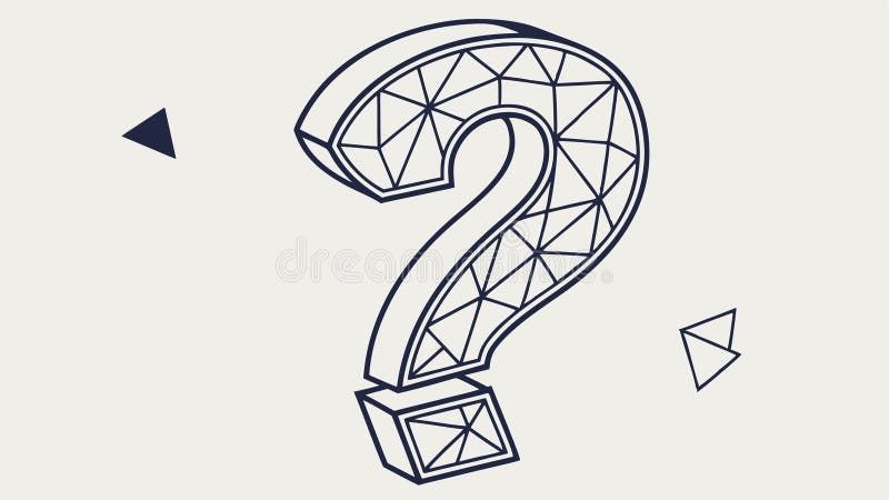 A Modern Geometric Question Mark Icon for FAQs and Support Concepts ...