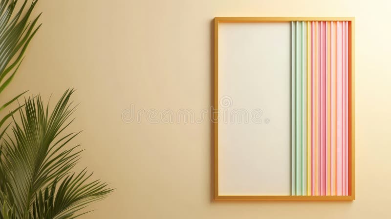 Modern Geometric Rectangular Frame with Pastel Accents for Contemporary ...