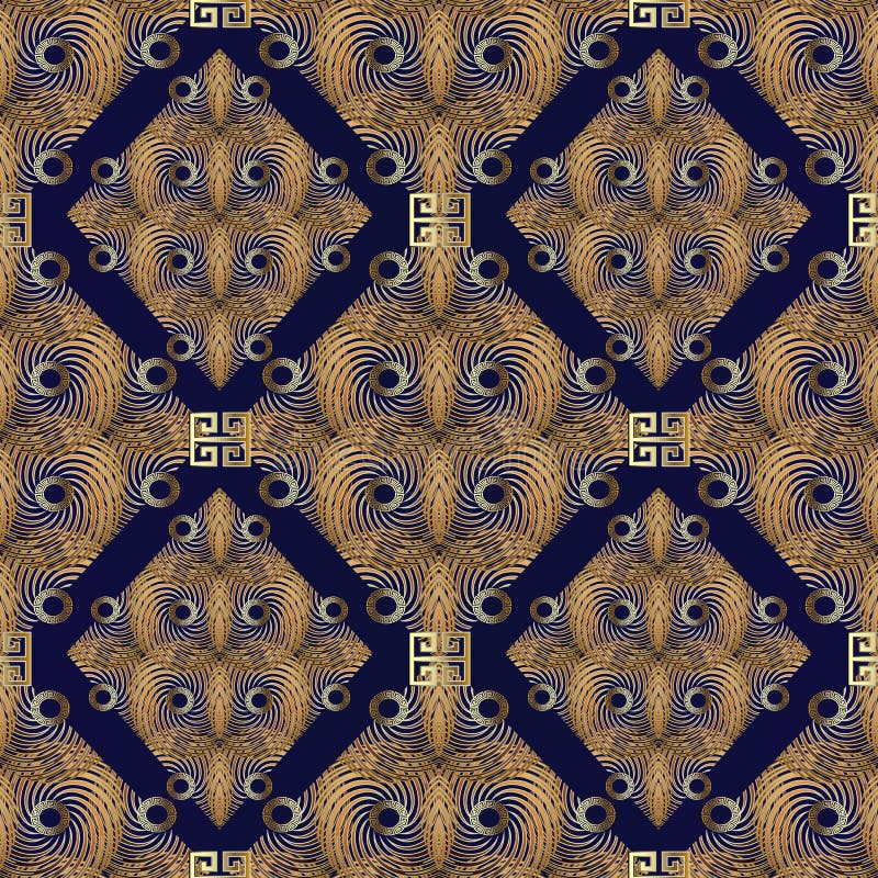 Royal Blue Versace Pattern Stock Illustrations – 26 Royal Blue Versace ...