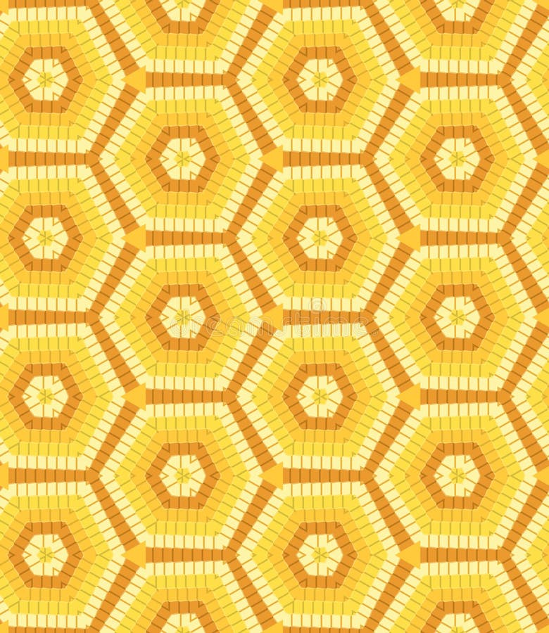 Modern Geometric Seamless Pattern of Brown, Orange and Yellow Colors ...