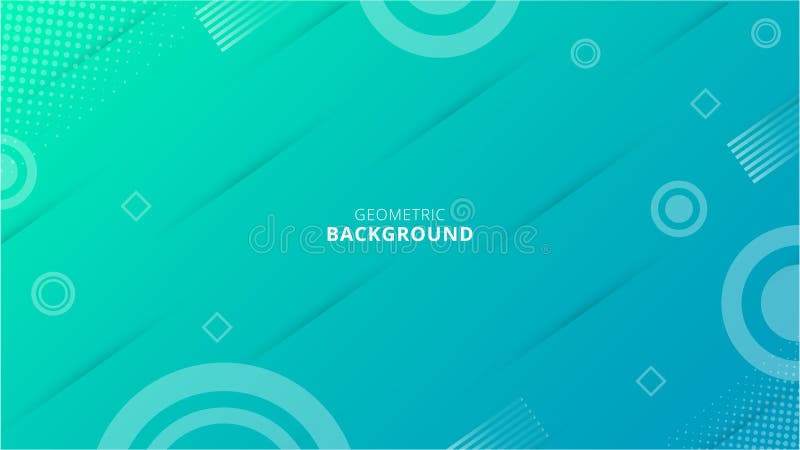 Modern Geometric Shape Background with Blue and Green Color Combination ...