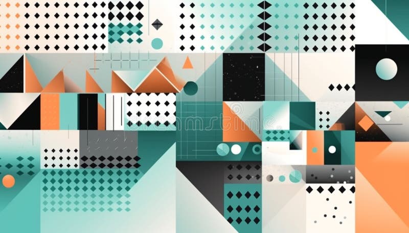 Modern Geometric Shapes in Bright Business Composition Generated by AI ...