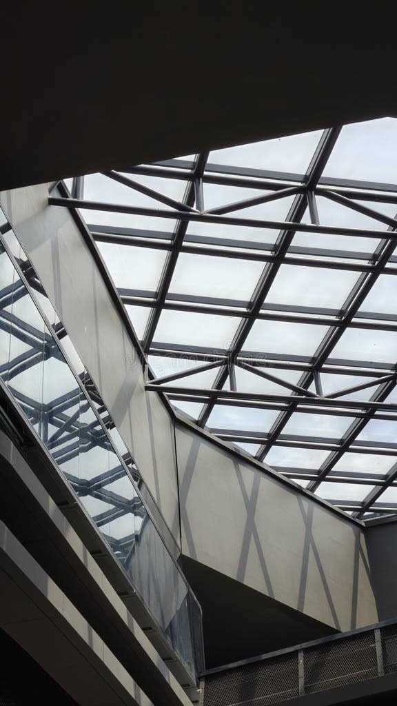 Modern Geometric Skylight stock photo. Image of monochrome - 371359578