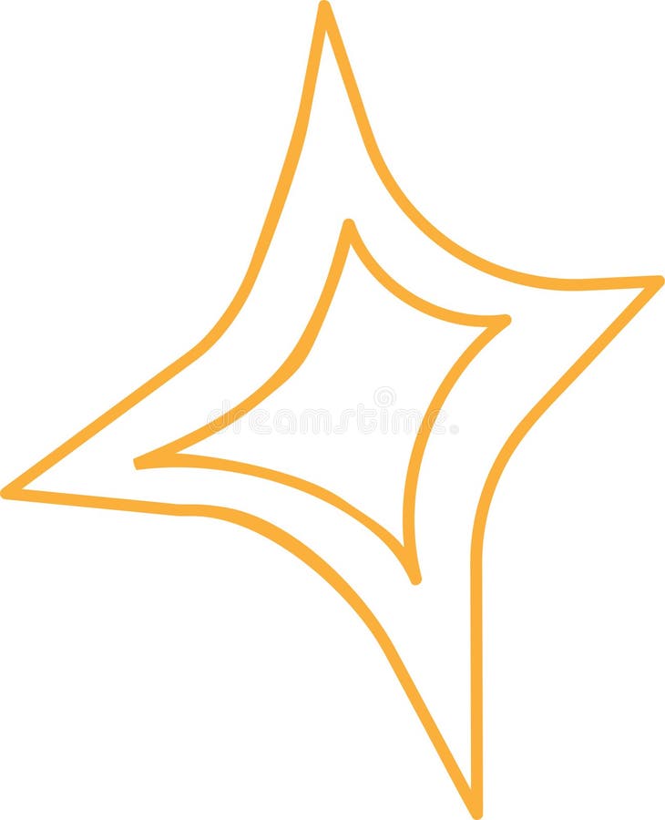 Modern Geometric Star in Star. Two Yellow Stars Stock Vector ...