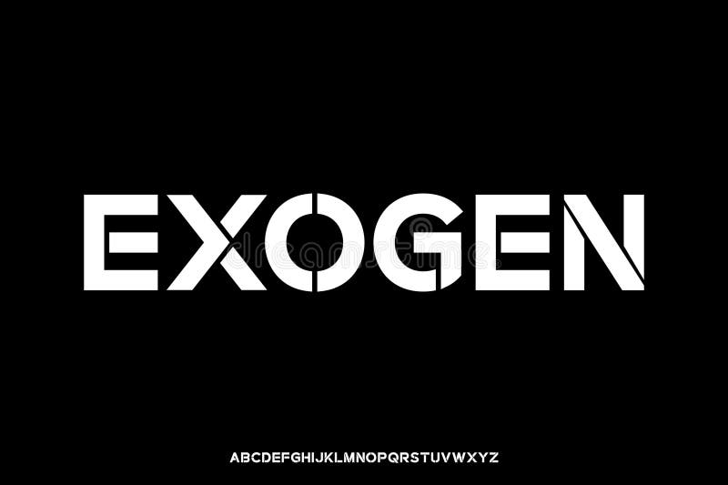Modern Geometric Stencil Type Alphabet Display Font Vector. Creative ... Modern Geometric Stencil Type Alphabet Display Font Vector. Creative ...