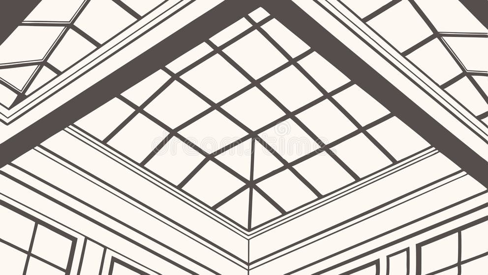 Modern Geometric Structure, Architectural Grid Design, Vector Design ...