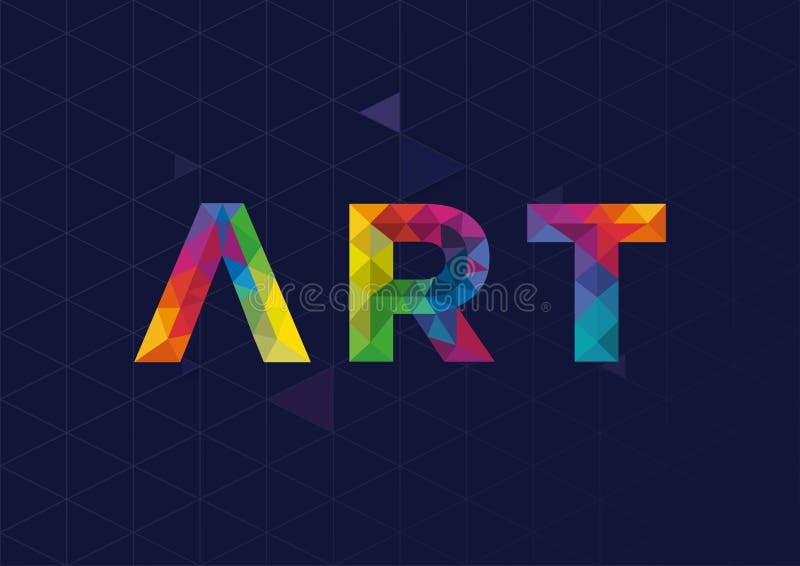 Modern Geometric Vector Design with Art Word Stock Vector ...
