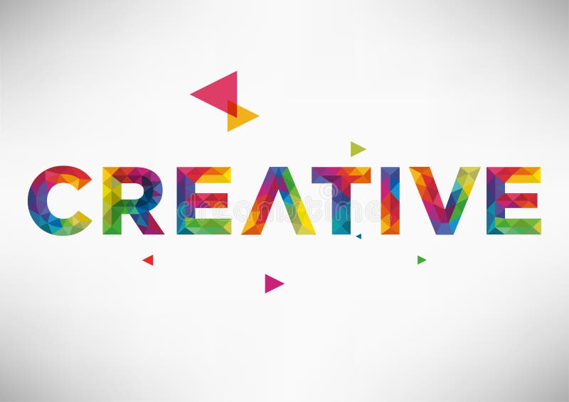 Modern Geometric Vector Design with Creative Word Stock Vector ...