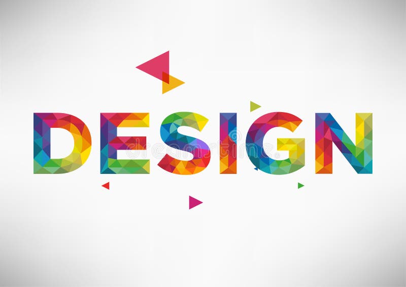 Modern Geometric Vector Design with Design Word Stock Vector ...