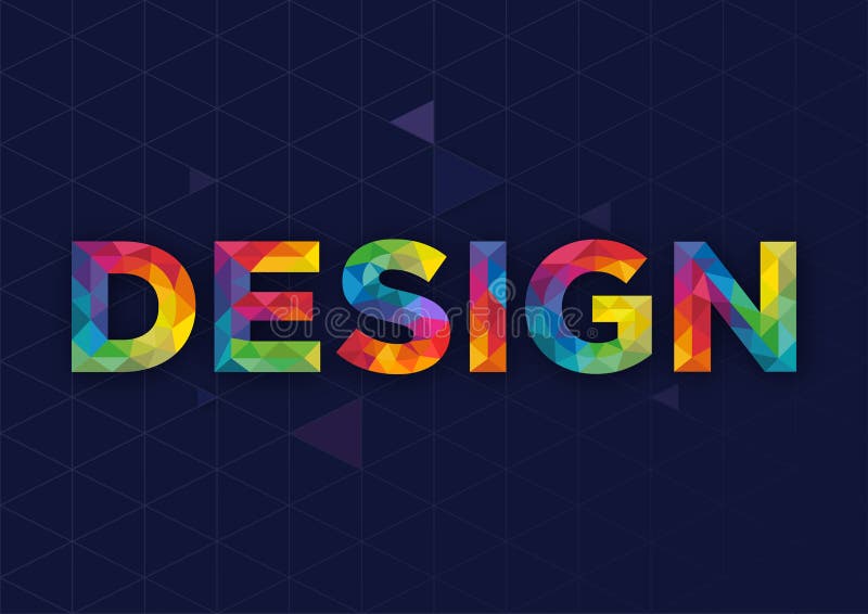 Modern Geometric Vector Design with Design Word Stock Vector ...