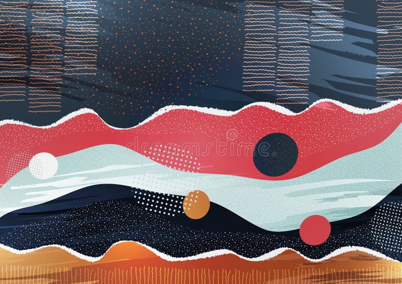 Modern Geometric Wave Pattern Background, Dynamic Shapes, Abstract ...