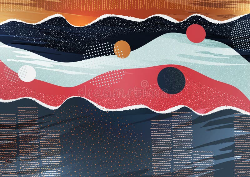 Modern Geometric Wave Pattern Background, Dynamic Shapes, Abstract ...